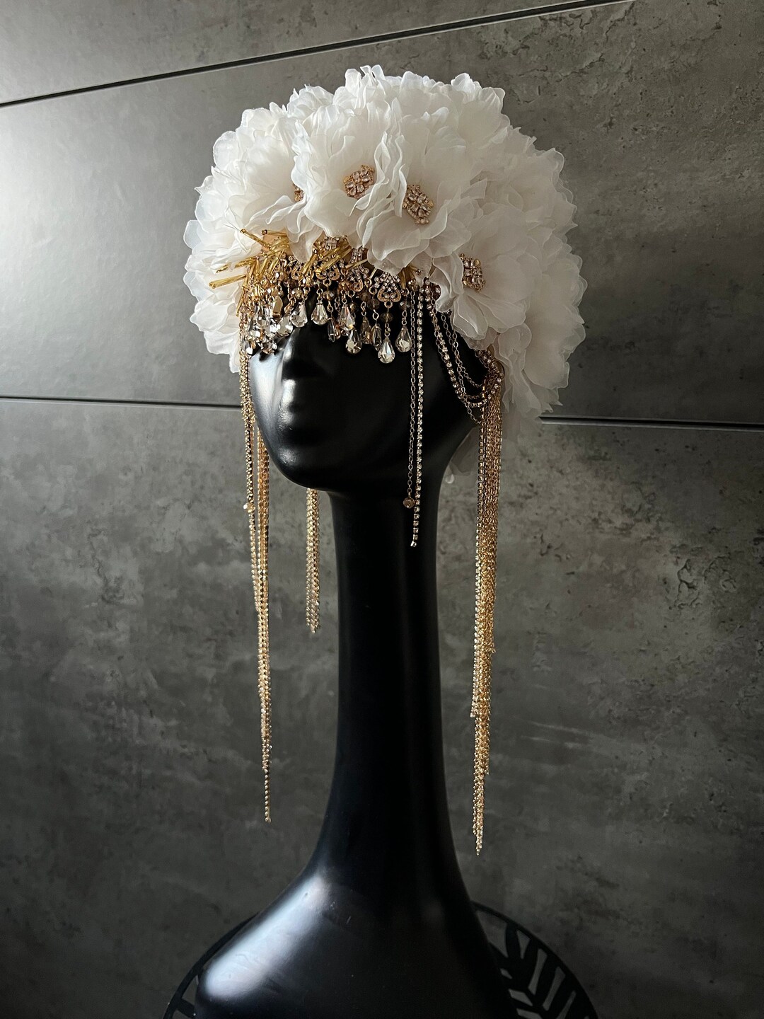 Flower Headpiecewedding Headpiecewhite Headpiece headpiece With ...