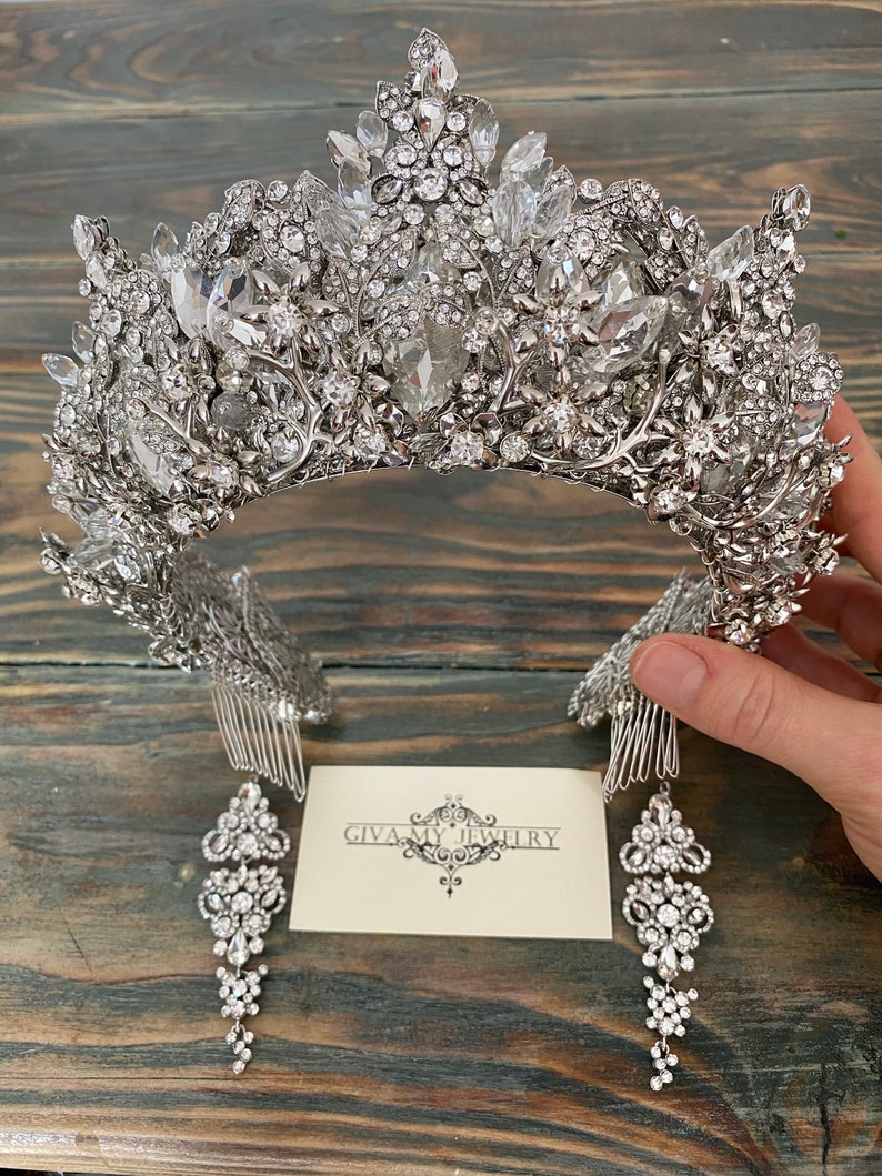 Silver Bridal Crownsilver Wedding Crownsilver Wedding - Etsy
