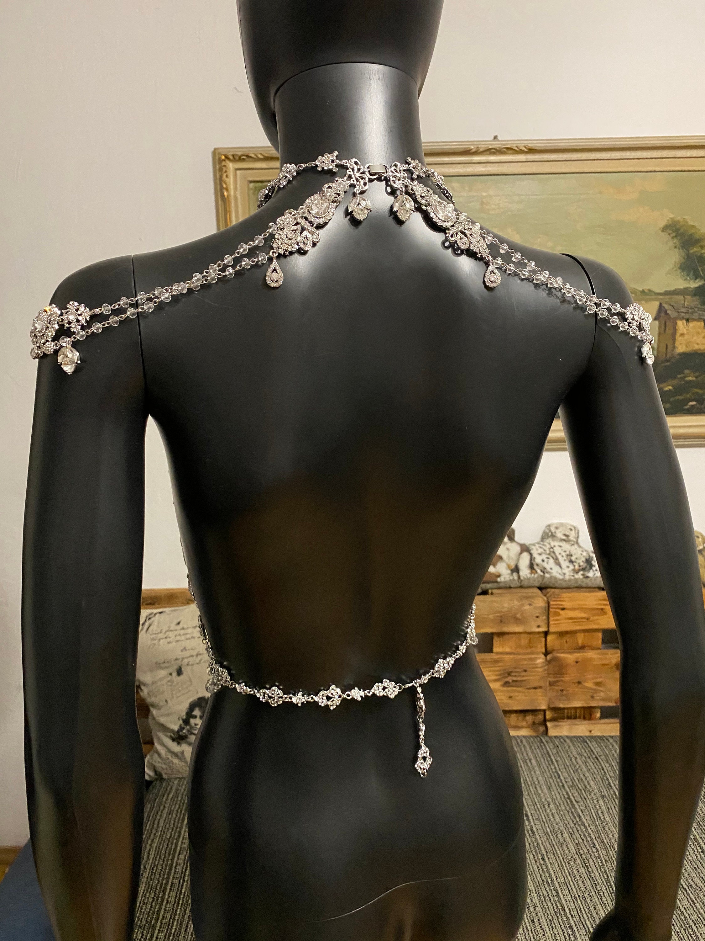 Wedding Shoulder Jewelry~body Harness ~crystal Shoulder Necklace ...