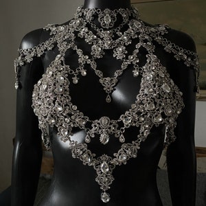 Crystal Body Chain~shoulder Necklace~bridal Body Chain~body Necklace ...