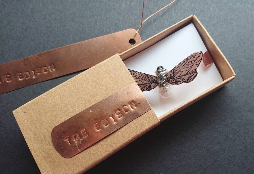 The Edison Industrial Dragonfly Specimen Pin Badge With - Etsy