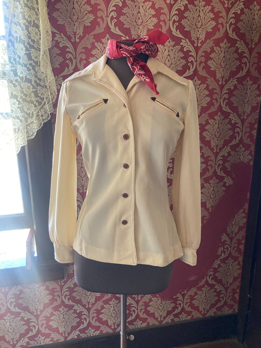 1970s Cream Western Jacket/shirt - Etsy