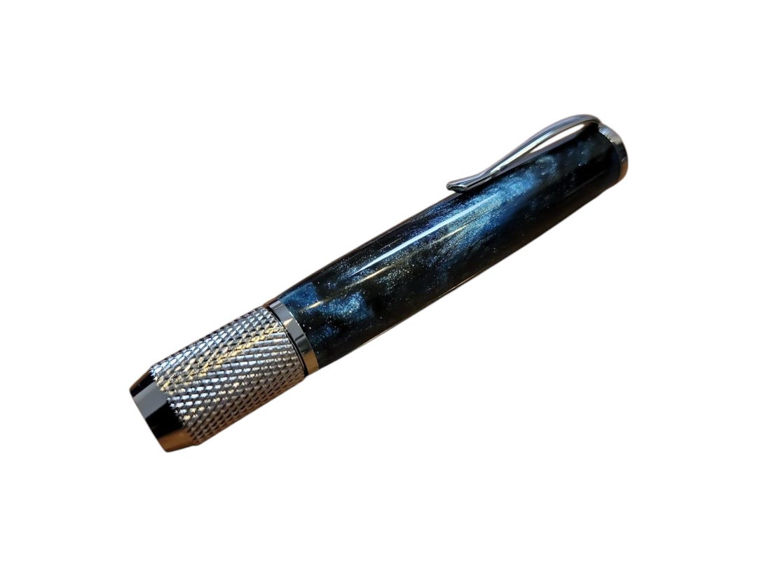 Chalk Holder, Sparkling Blue and Black (looks Like Galaxy) With Chrome ...