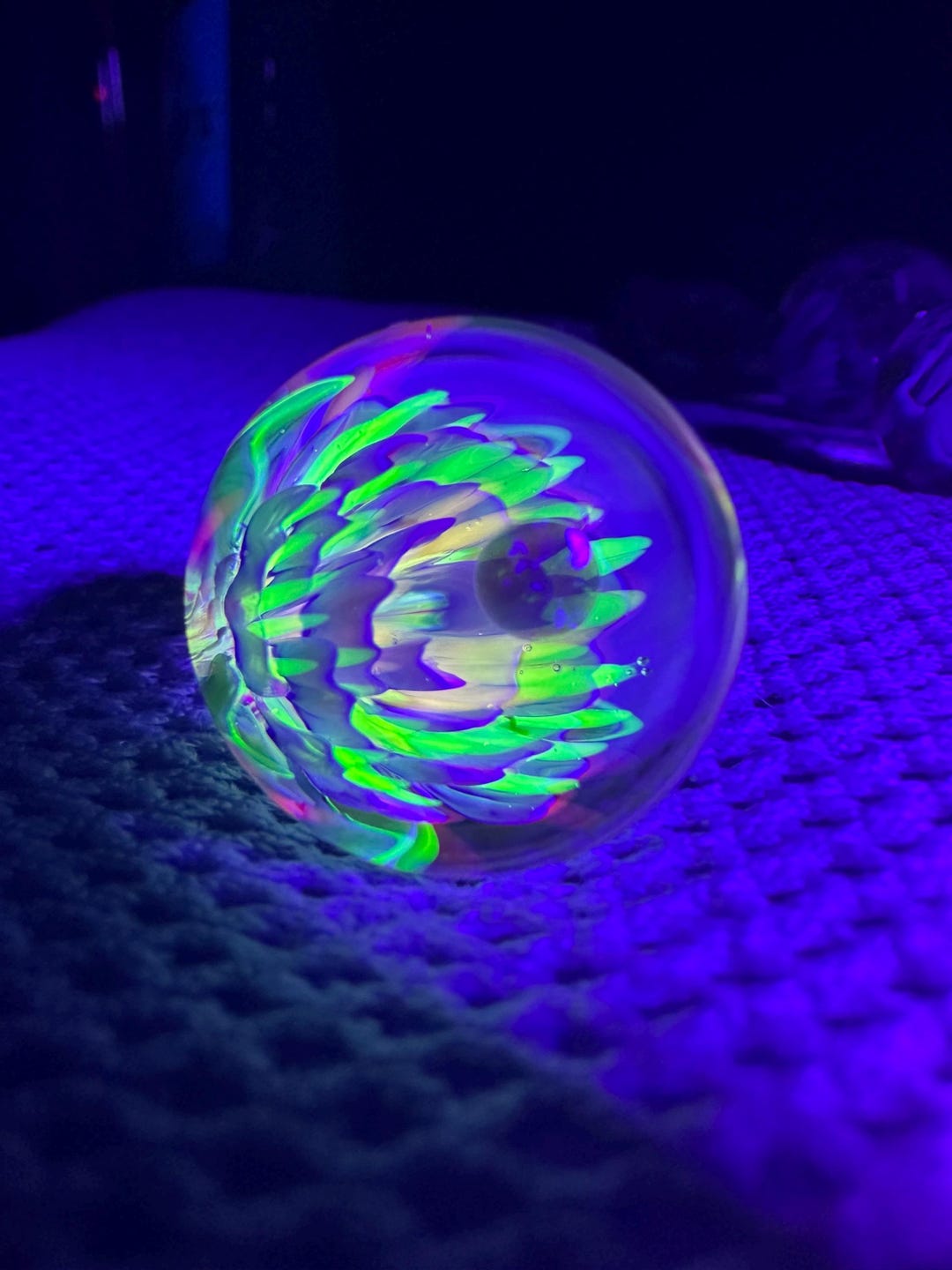 UV Light Reactive Opal Flower Marble Borosilicate Glass - Etsy