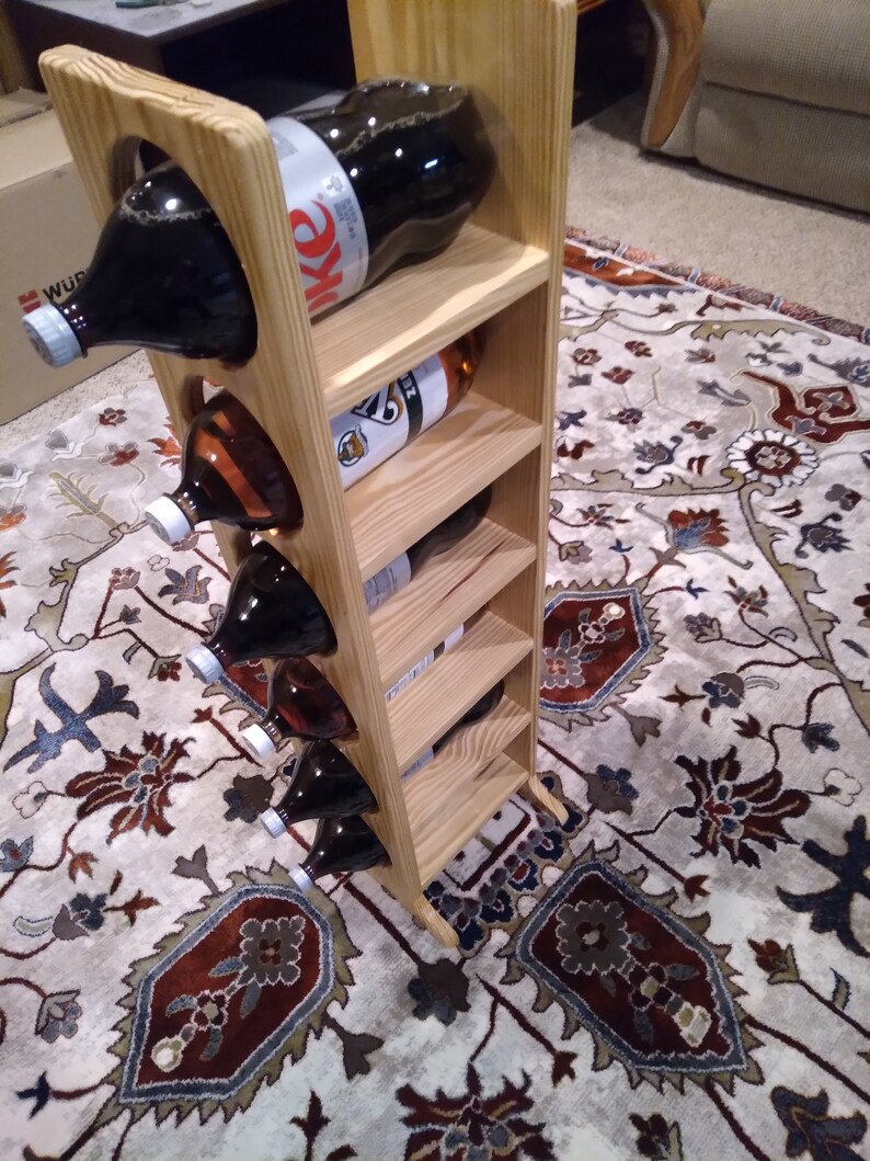 6 - 2 Liter Bottle Soda Rack Overstock Special Deep Woodgrain - Etsy