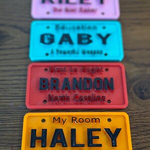 Personalized Licensed Plate Sign - Custom Plate - 3D Printed - Small ...