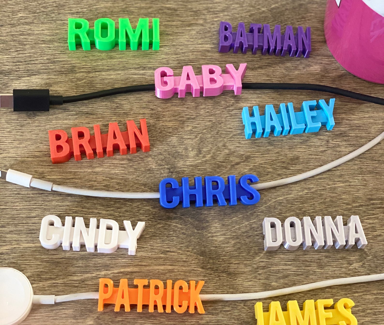 Combo Pack 6ft Charger and Personalized Charger Name Tag - Etsy