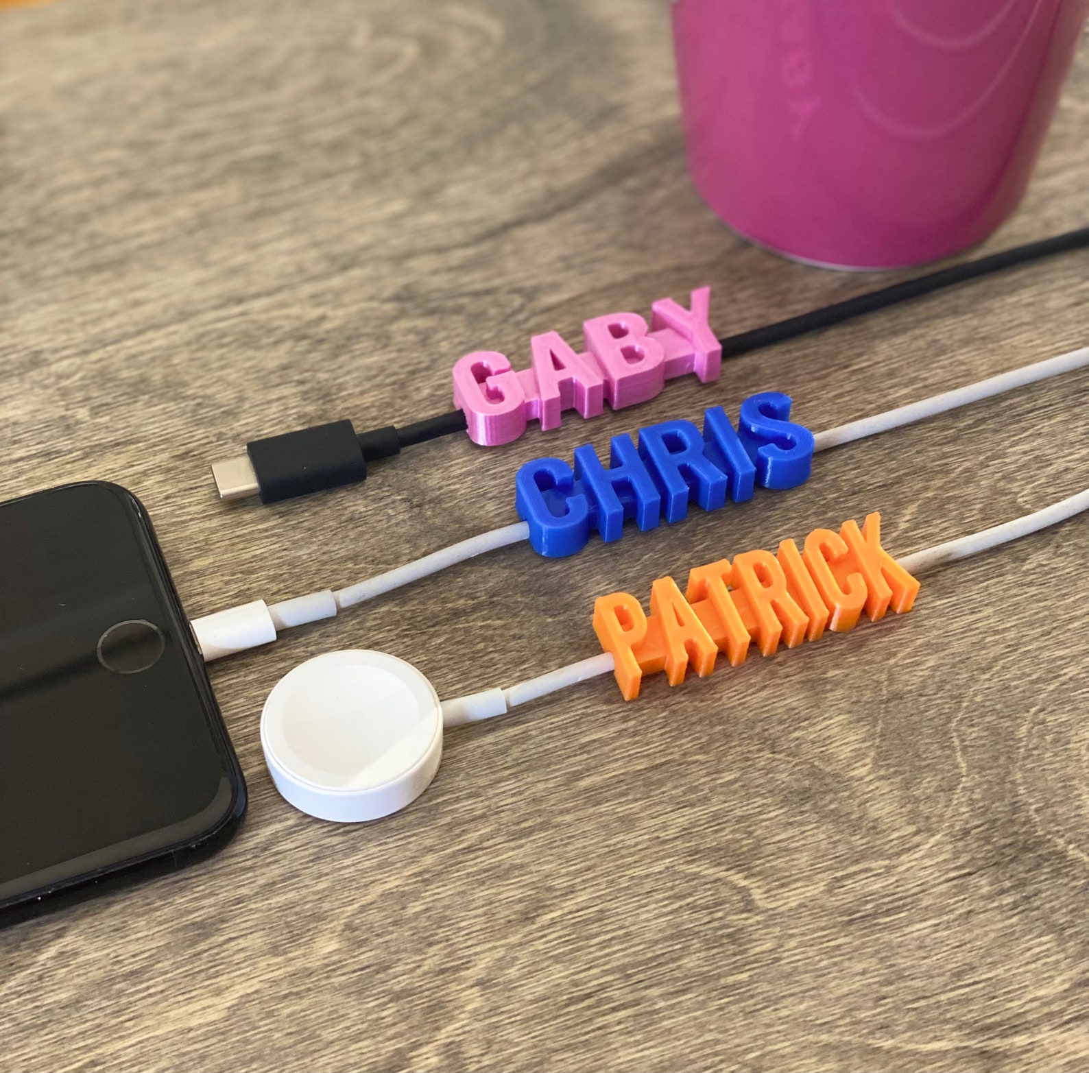 Combo Pack 6ft Charger and Personalized Charger Name Tag - Etsy