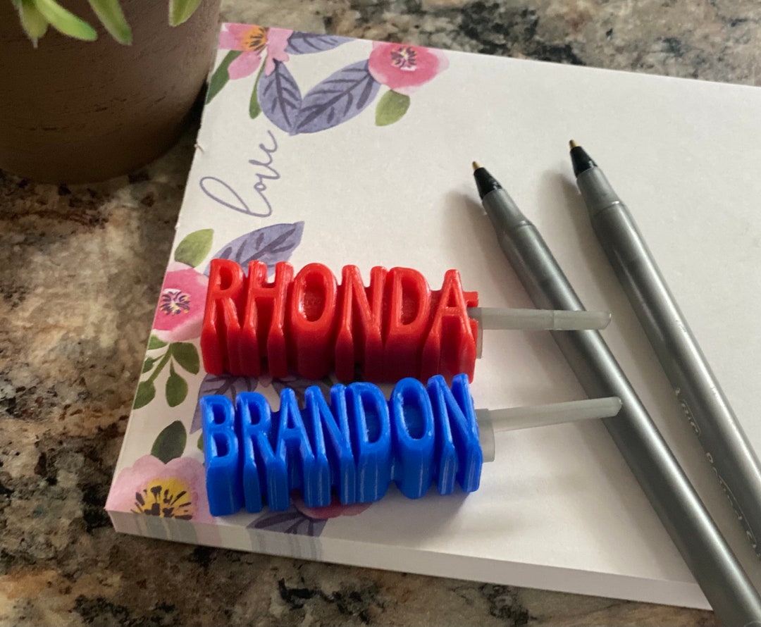 Personalized Pen Cap Name Tags - Small Gift - Back to School - Teacher ...