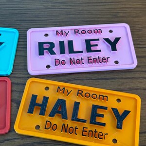 Personalized Licensed Plate Sign - Custom Plate - 3D Printed - Small ...