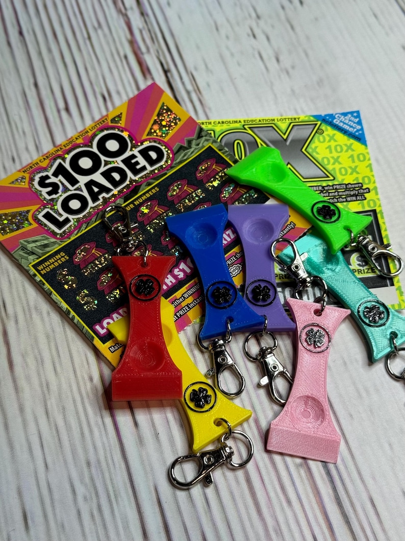 Lottery Scratcher Keychain Tool: Personalized Lucky Charm - Etsy
