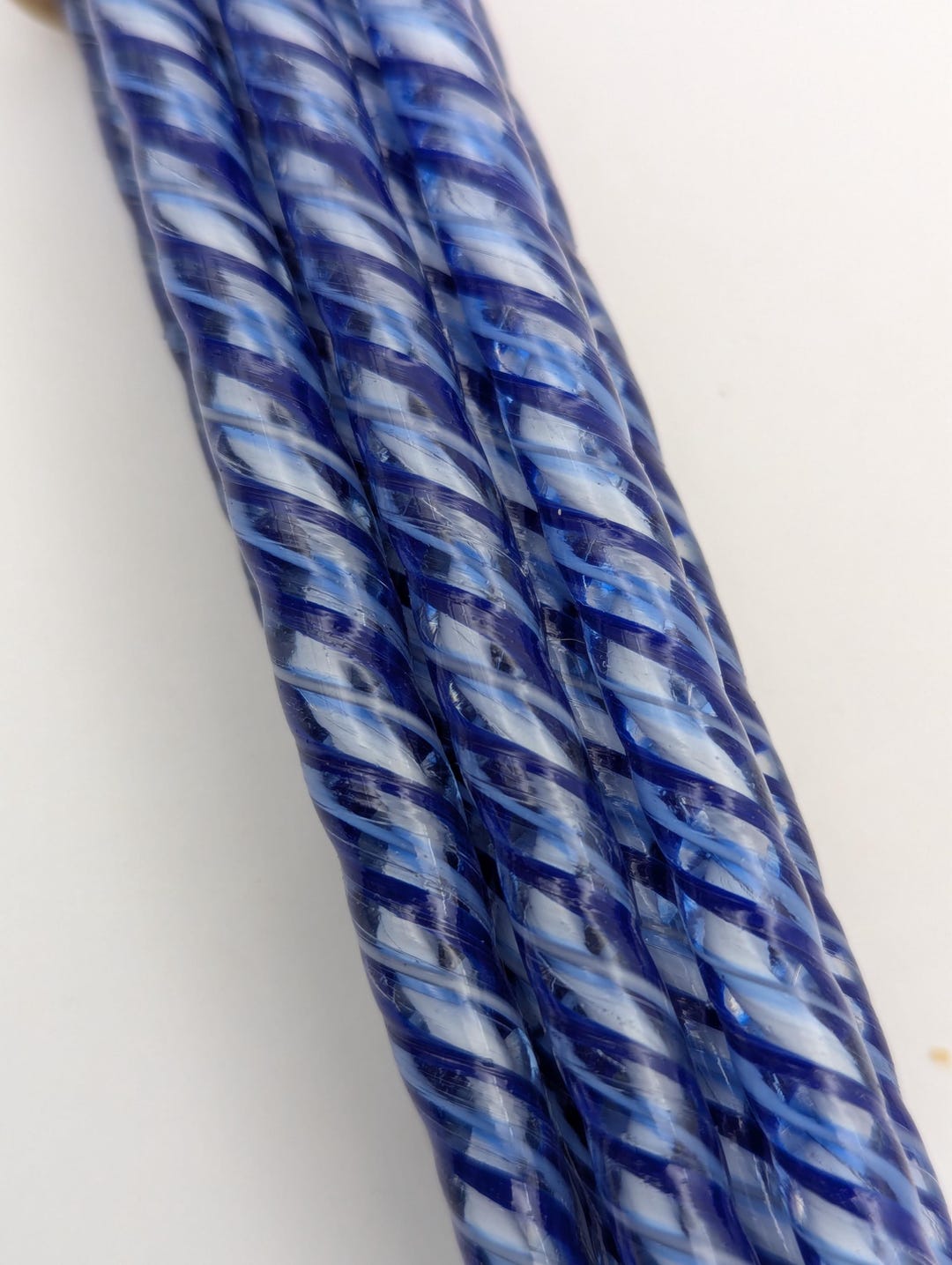 UK Handmade 104COE Glass Rod/ Cane/ Murrini Blue Clear White LOT51 - Etsy