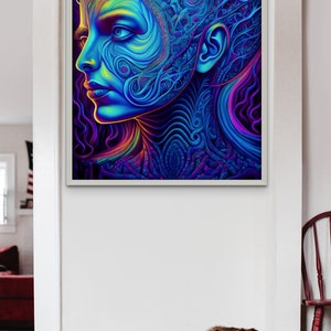 Surreal Psychedelic Entity Art, Psychedelic Art, Wall Art, Surrealism ...