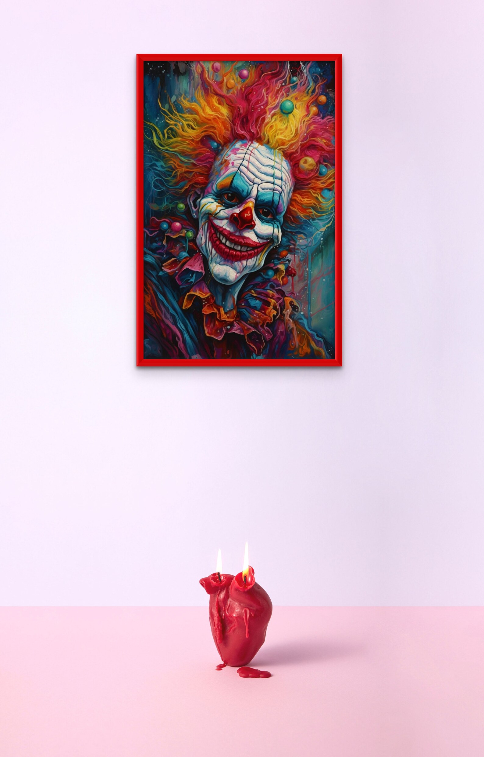 Surreal Psychedelic Clown Psychedelic Art Wall Art - Etsy