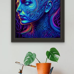Surreal Psychedelic Entity Art, Psychedelic Art, Wall Art, Surrealism ...
