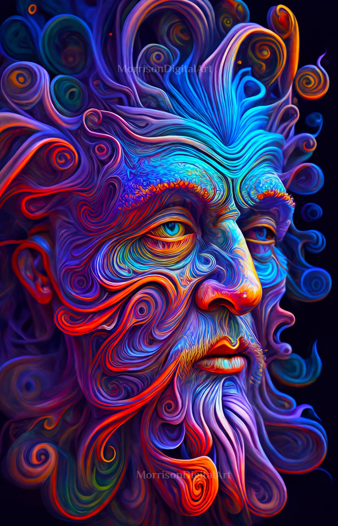 Surreal Psychedelic Entity Art, Psychedelic Art, Wall Art, Surrealism ...