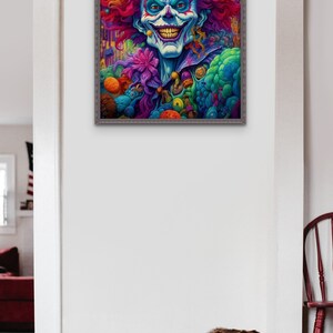 Surreal Psychedelic Clown, Psychedelic Art, Wall Art, Surrealism Wall ...