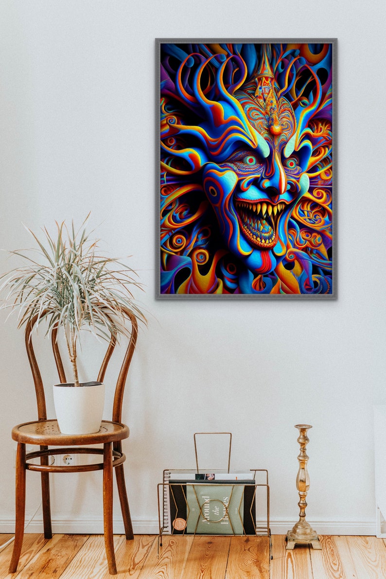 Surreal Psychedelic Entity Art Psychedelic Art Wall Art - Etsy