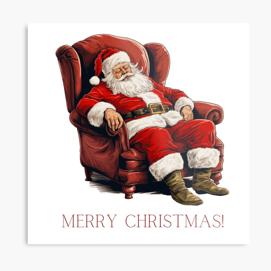 Santa Claus Sleeping Christmas Gift Instant Download PNG File - Etsy