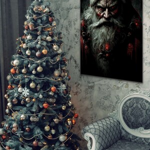 Evil Santa Portrait Wall Art, Portrait Art, Portrait Wall Art, Digital ...