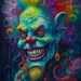 Surreal Psychedelic Clown, Psychedelic Art, Wall Art, Surrealism Wall ...