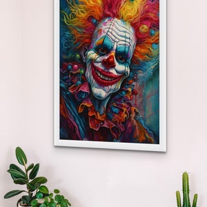 Surreal Psychedelic Clown Psychedelic Art Wall Art - Etsy