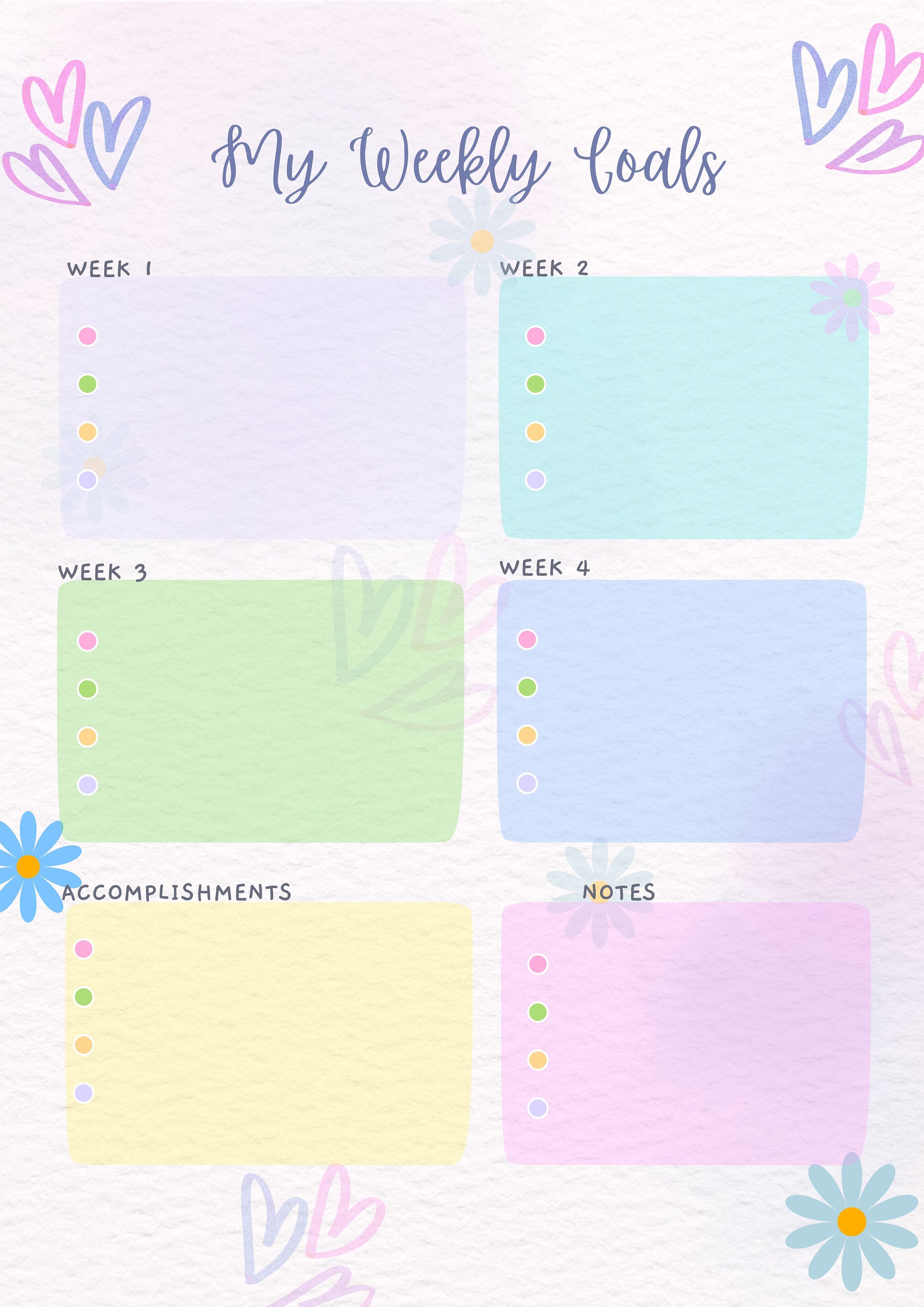 Personal Fillable Printable Daily Planner Checklist Weekly - Etsy