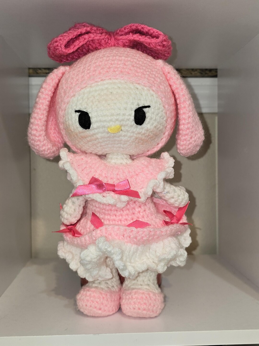 My Melody Rabbit Crochet Handmade Gift Hello Kitty Friends Cute Toy - Etsy