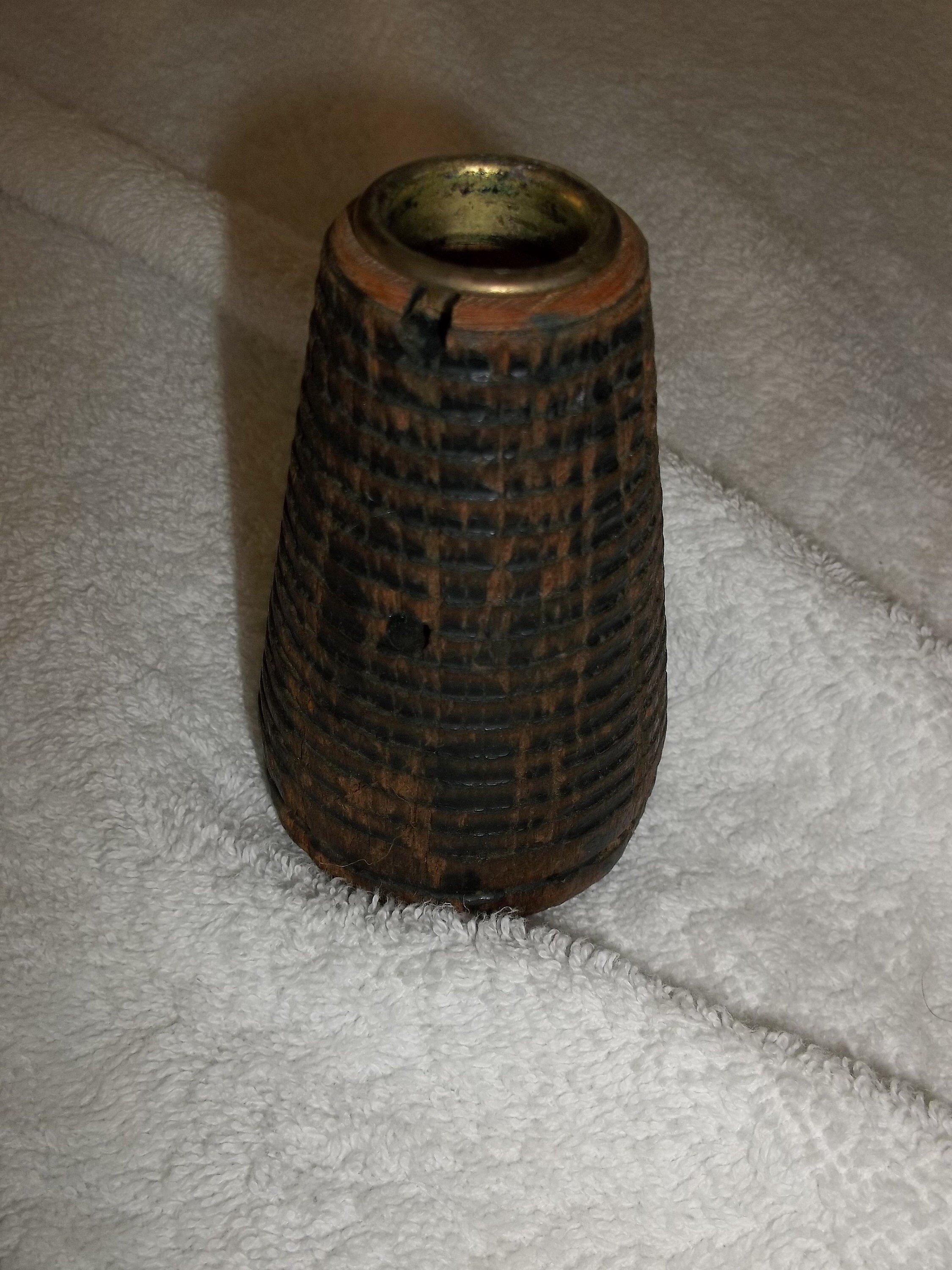 Vintage Wood Cone Shaped Sewing Thread Spindle Candle Holder - Etsy