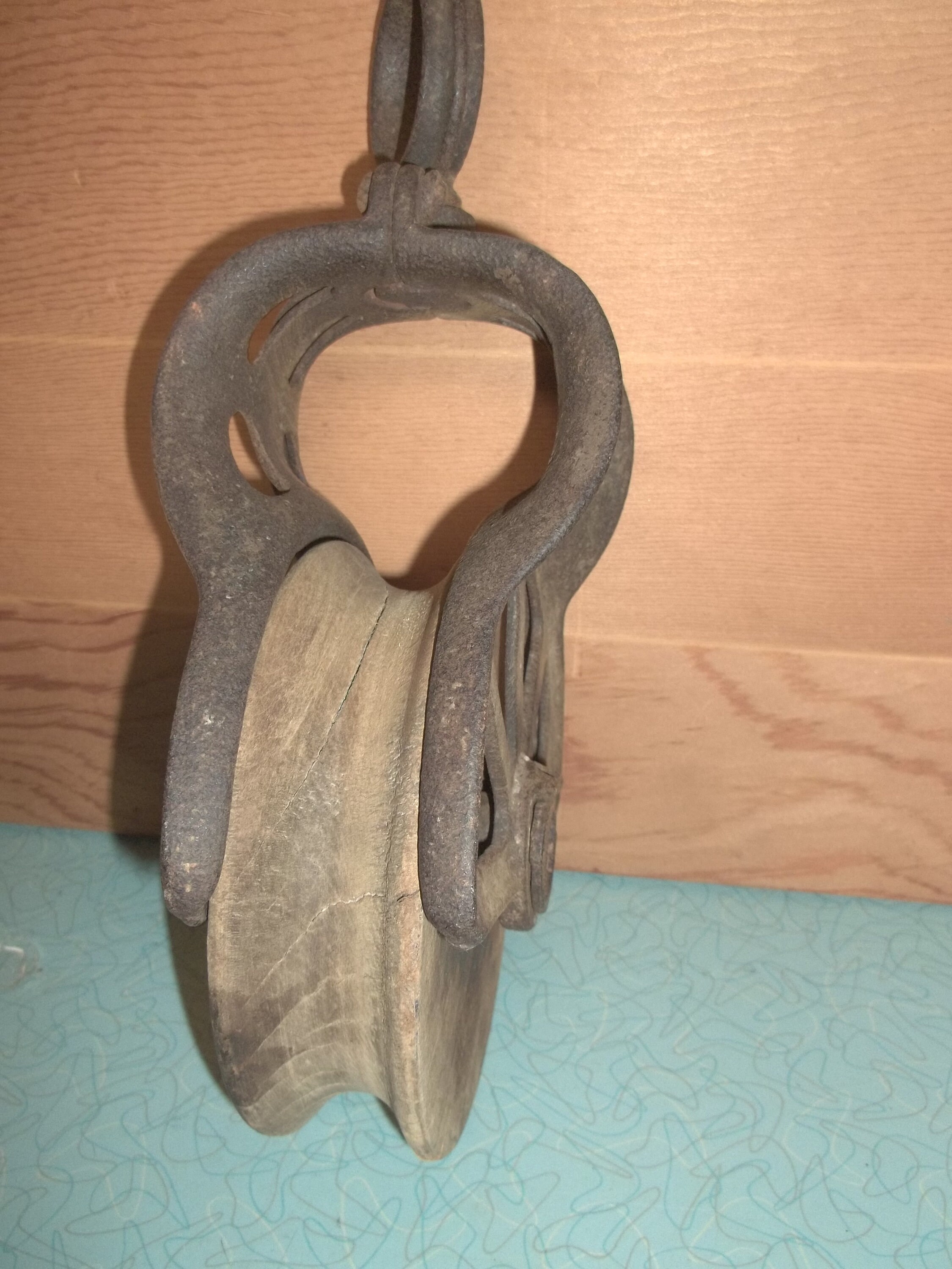 Vintage Block and Tackle Cast Iron and Wood Farm Pulley - Etsy