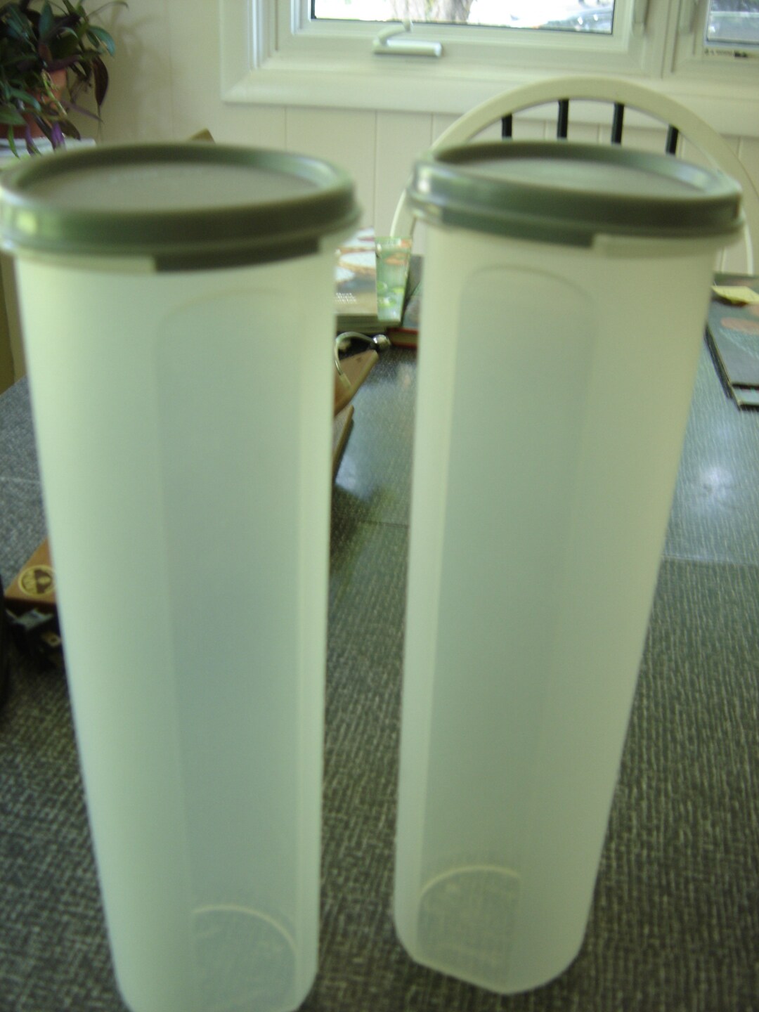 2 Vintage Tupperware Pasta Storage Tube Containers With Lids - Etsy