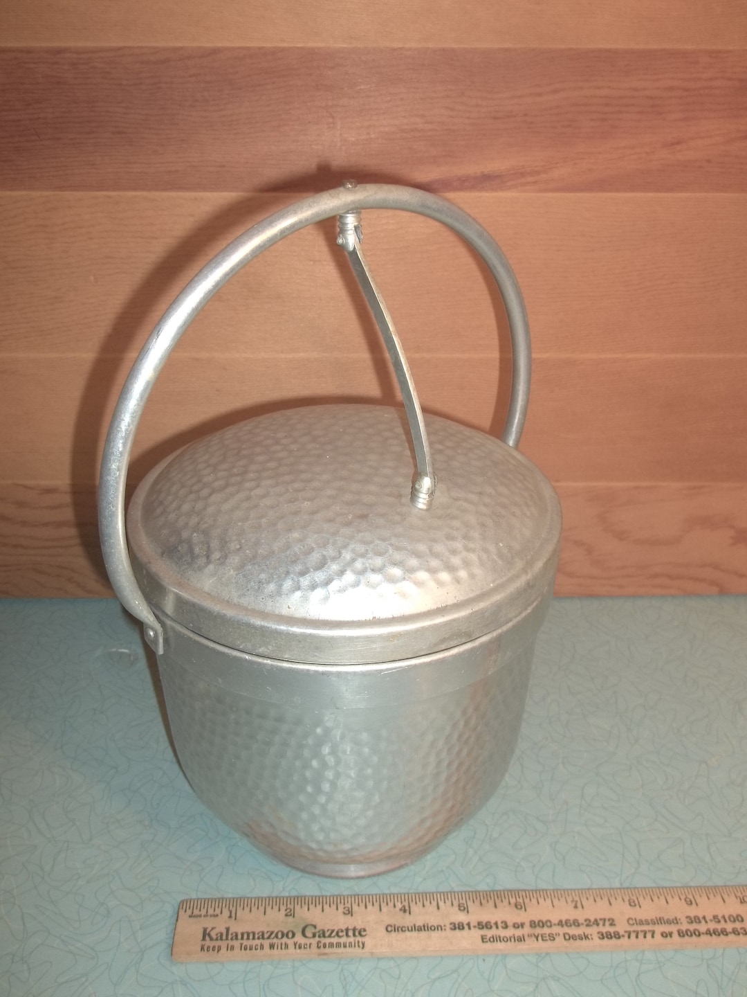 Vintage Italian Made Aluminum Hinged Lid Ice Bucket With Tongs - Etsy