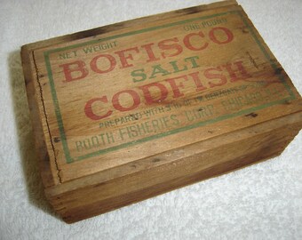 Gorton Codfish Box Mother Ann 2x4x6 Rustic Vintage - Etsy