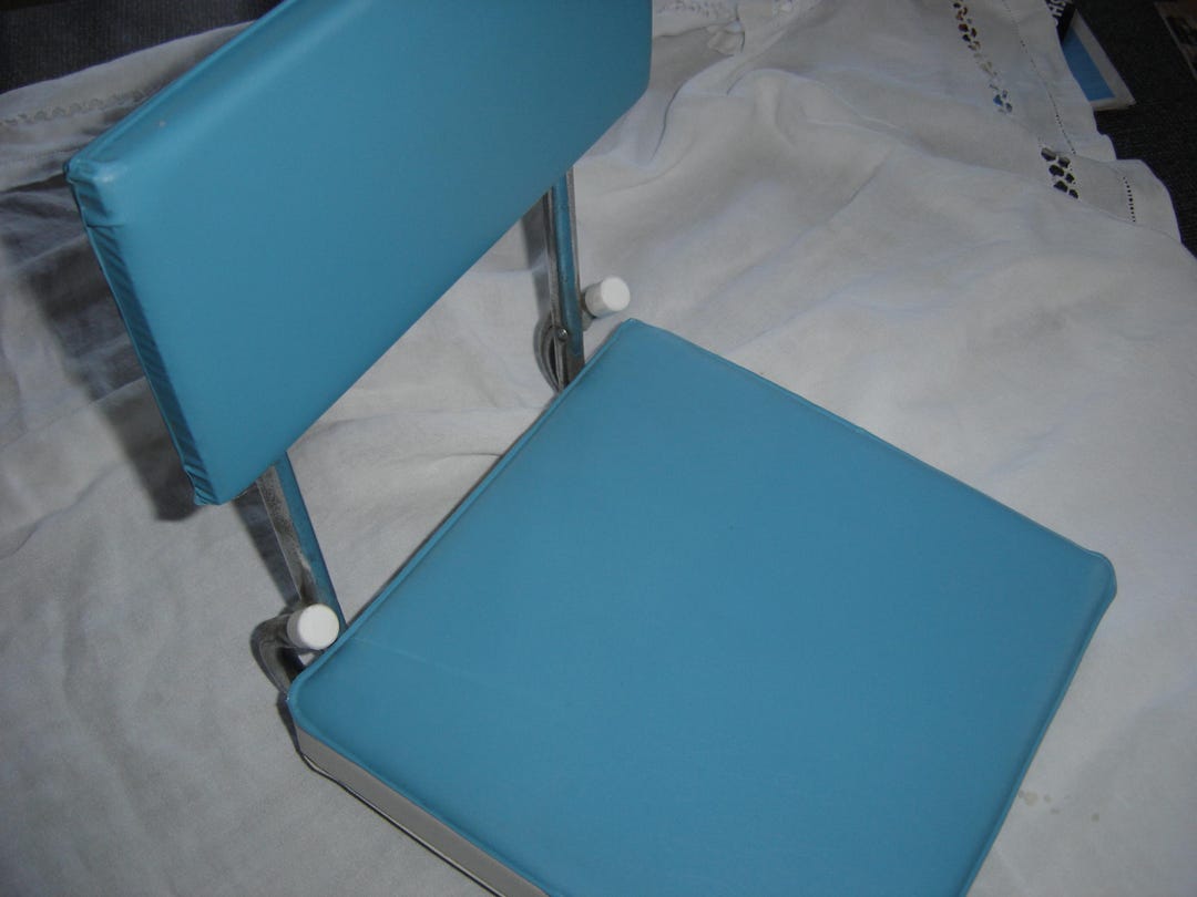 Vintage Blue and White Portable Stadium Bleacher Seat Chair - Etsy