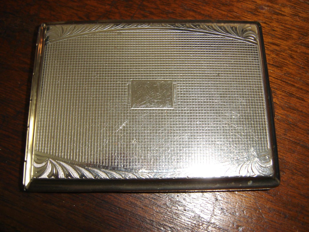 Vintage German Made Silver Tone Metal Cigarette Case - Etsy