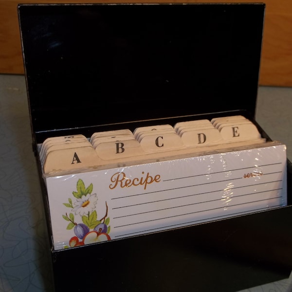 Metal Recipe Box - Etsy