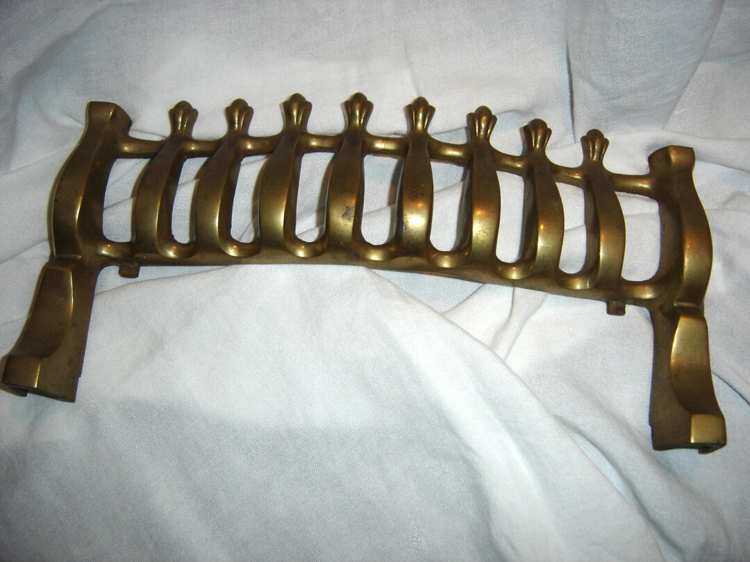 Vintage Solid Brass Fireplace Ash Pan Cover Grate - Etsy