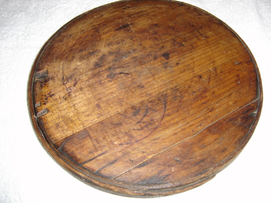 Vintage Rare Wooden Barrel Lid With Ring Band - Etsy