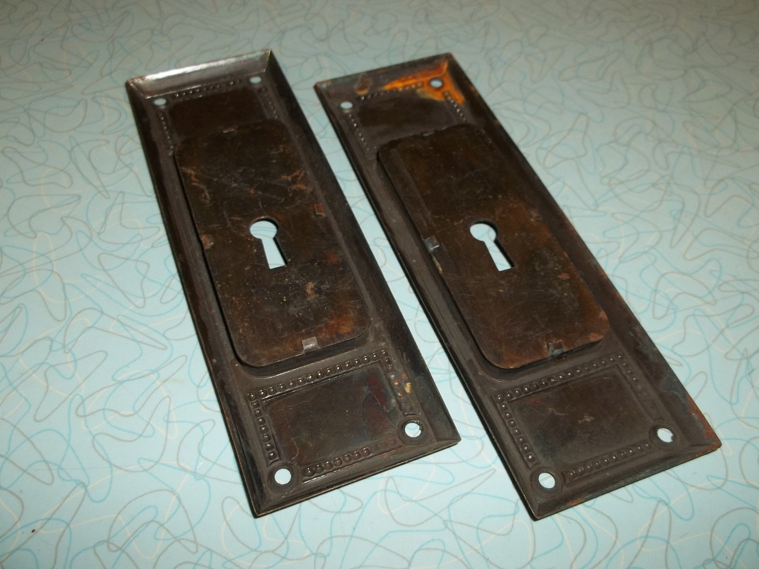 Vintage Metal Skeleton Key Door Plates - Etsy