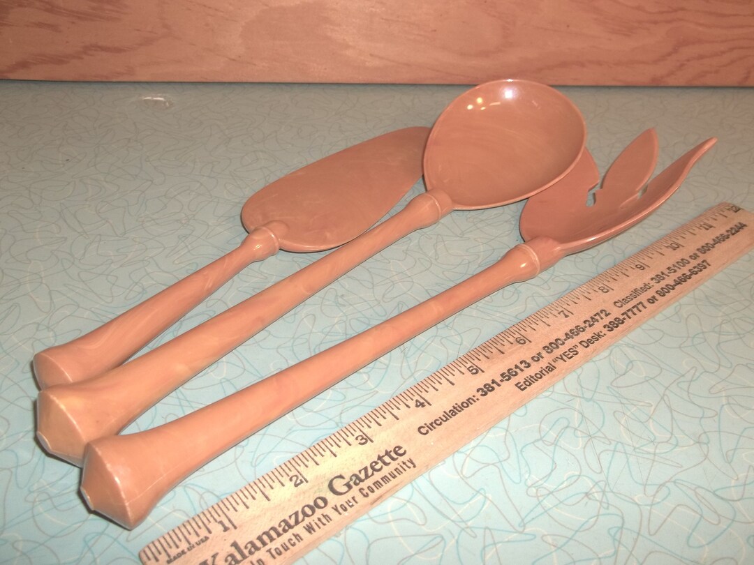 Vintage 3 Piece Possibly Bakelite Serving Set - Etsy