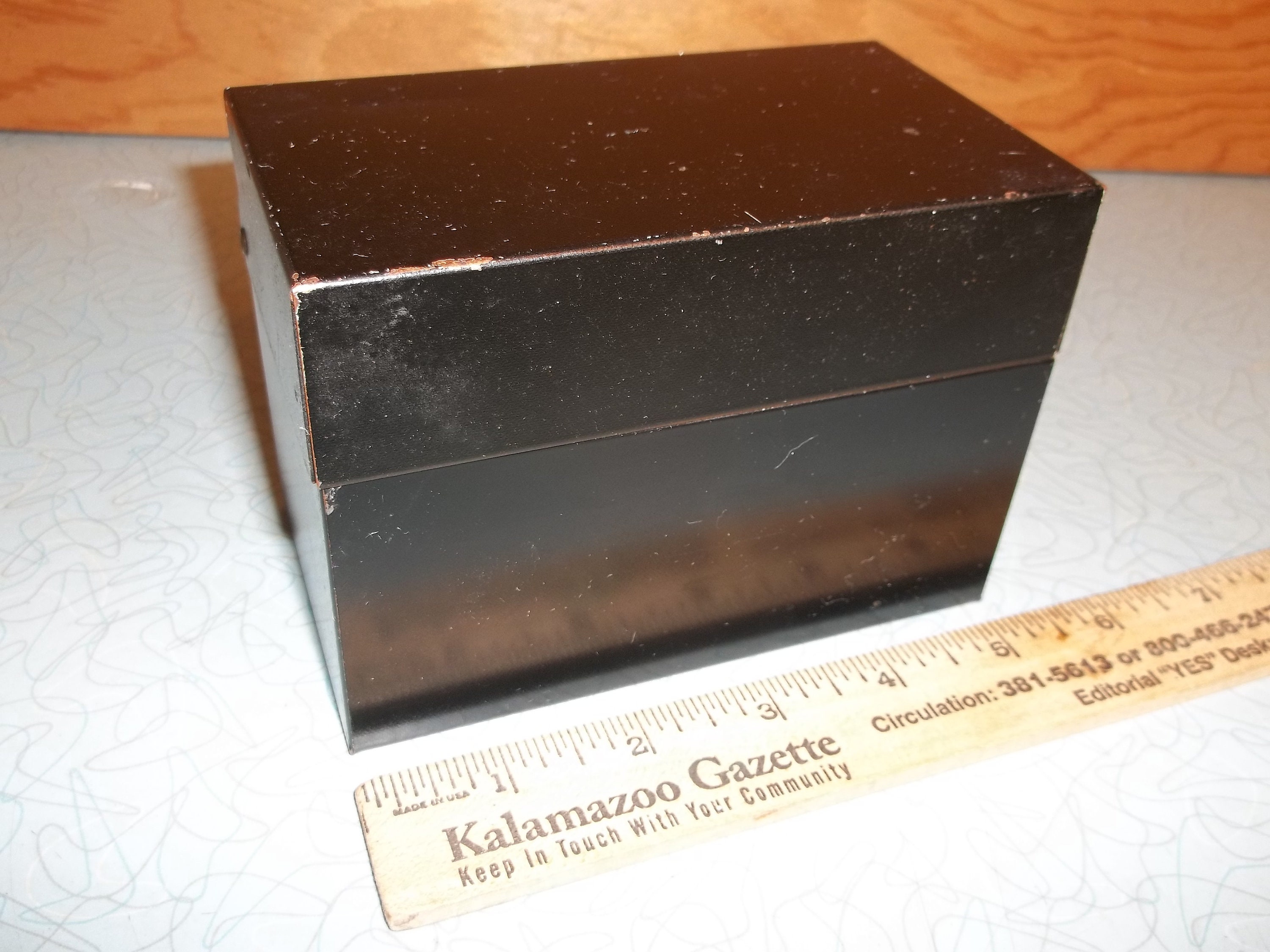 Vintage Metal Black 3 X 5 Recipe Box With Cards and Dividers - Etsy