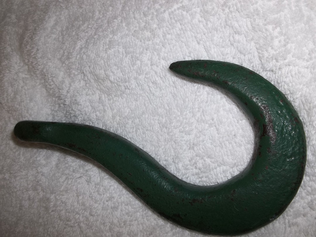 Vintage Green Heavy Duty Large Hook With Eye - Etsy