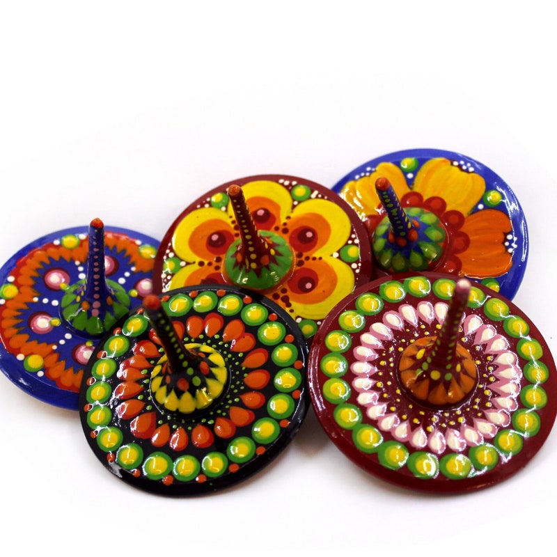 Wooden Spinning Tops - Etsy