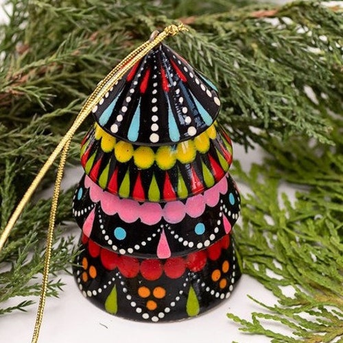 Christmas Bell Hand Painted Christmas Ornaments Handcrafted - Etsy