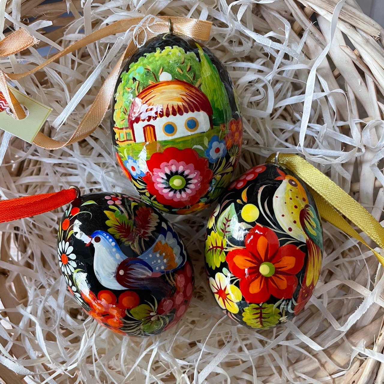 Arisanal Wooden Eggs Set Easter Decorations Hand Made - Etsy