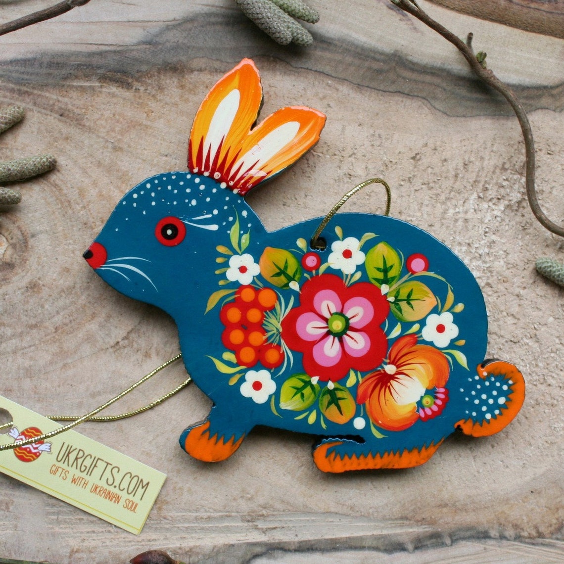 Wooden Easter Bunny Decorations original Wooden Easter | Etsy