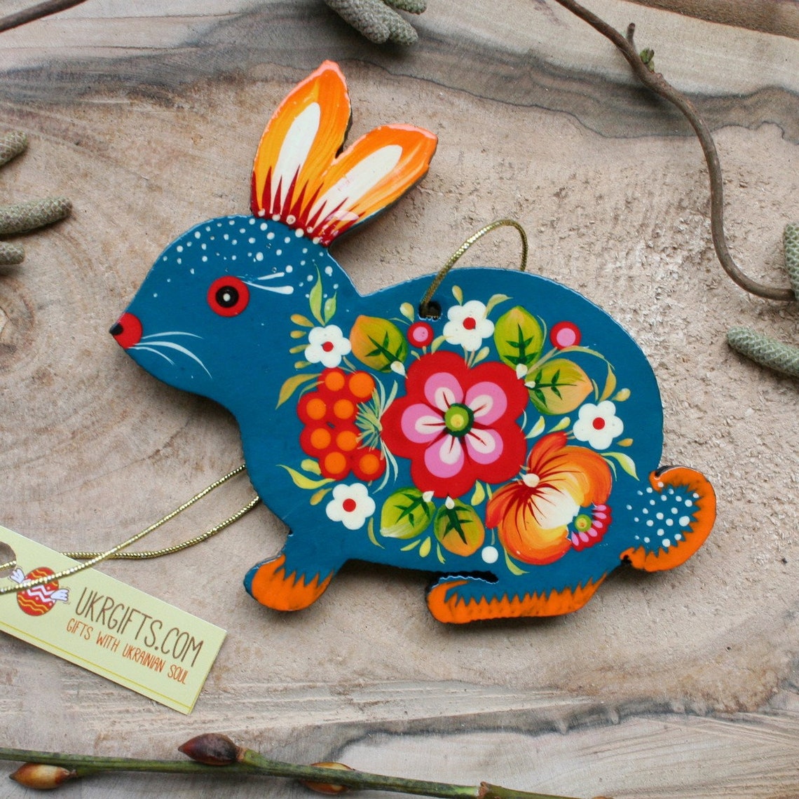 Wooden Easter Bunny Decorations original Wooden Easter | Etsy