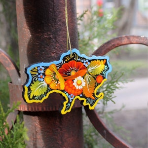 Ukrainian Map Symbol of Support Gratitude Ukraine Solidarity. Car ...