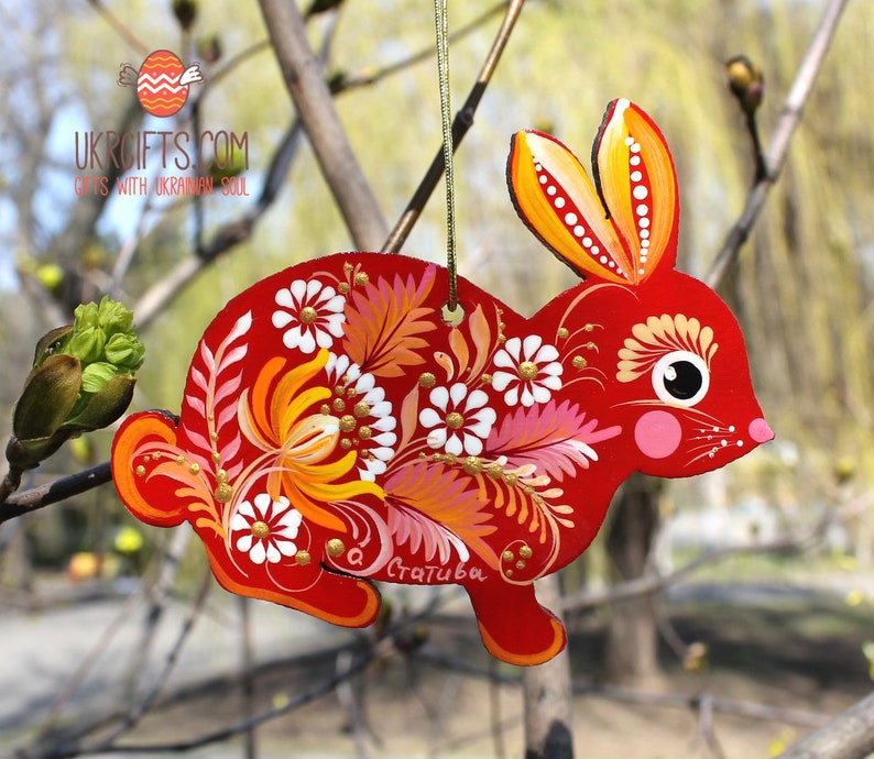 Easter Rabbit Decorations Creative Wooden Easter Bunny - Etsy