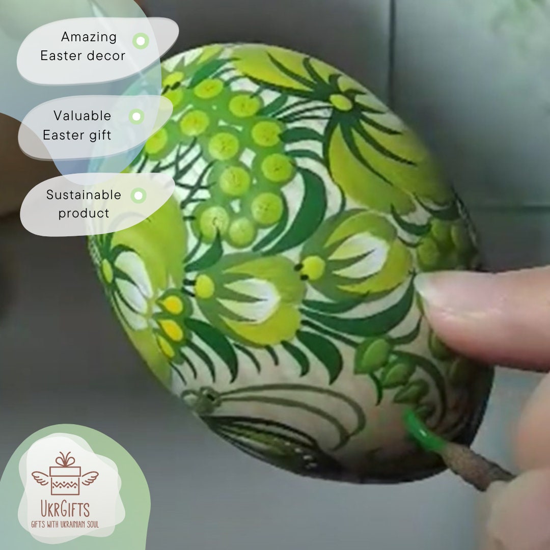 Ukrainian Colors Small Hand Painted Easter Eggs Set 5 Pcs - Etsy